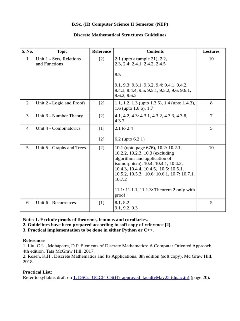 Discrete Guidelines NEP-1 | Download Free PDF | Discrete Mathematics | Mathematics