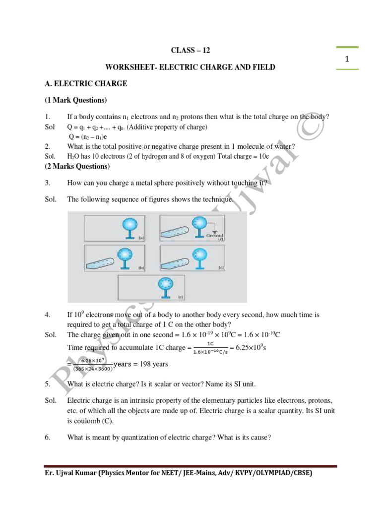 Electric Charge Field 1 | PDF