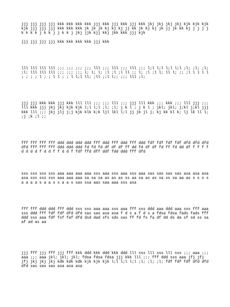Typing Test Home Row | PDF