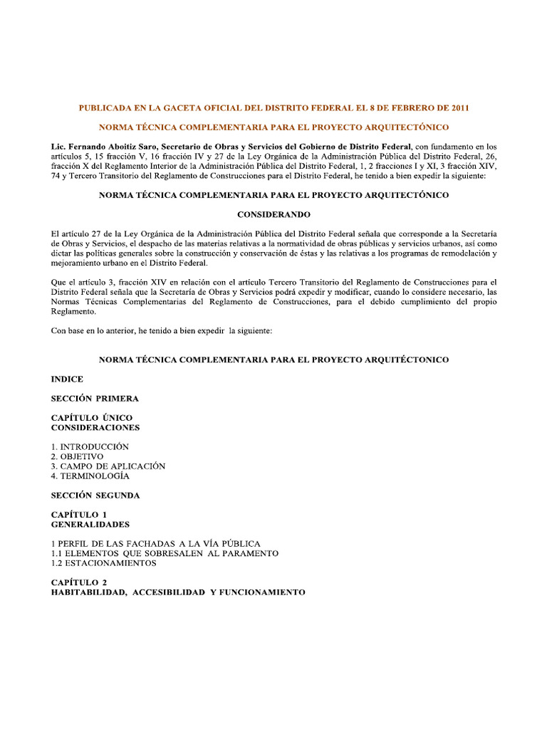 Normas Técnicas Complementarias | PDF