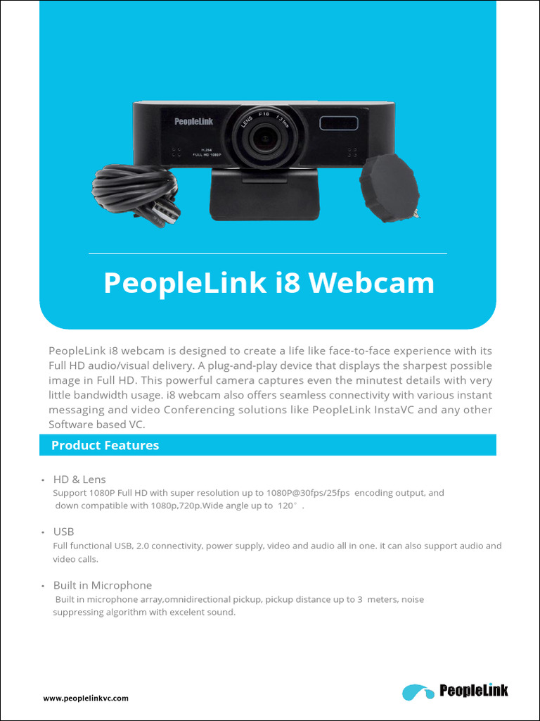 PeopleLink I8 Webcamera 2023 | PDF
