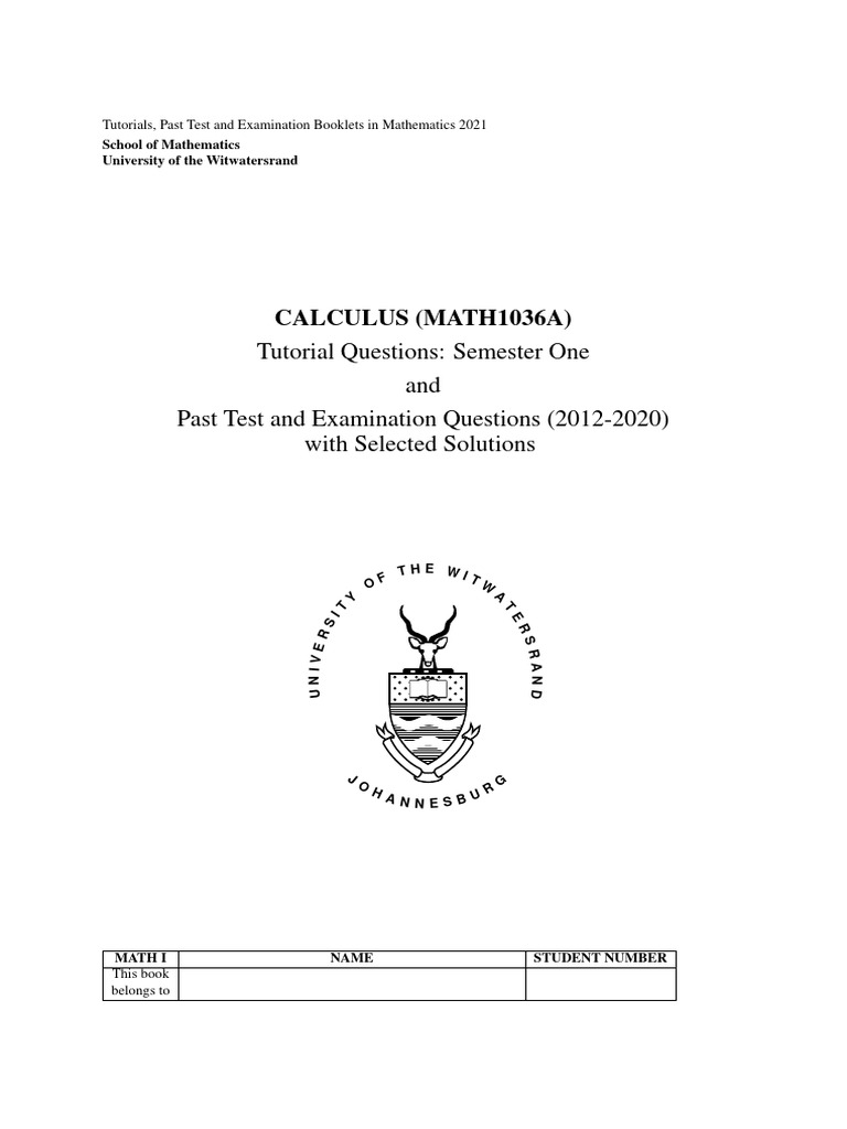 Calculus Past Exam Questions 2012-2020 | PDF | Tangent | Slope
