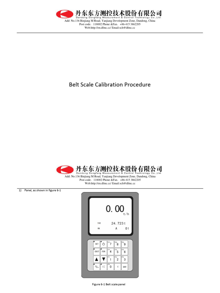 BELT SCALE CALIBRATION DETAILS | PDF