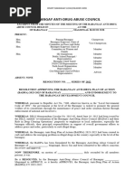BARANGAY RESOLUTION Badac | PDF