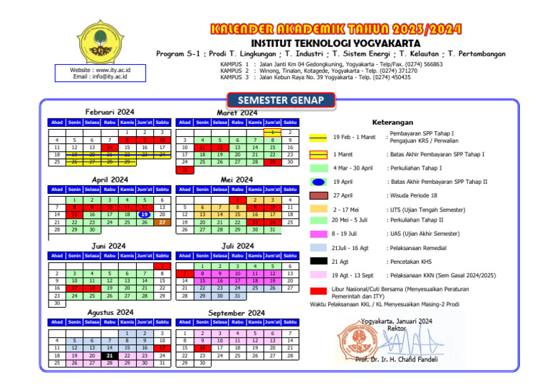 Kalender Akademik Genap 23-24 | PDF