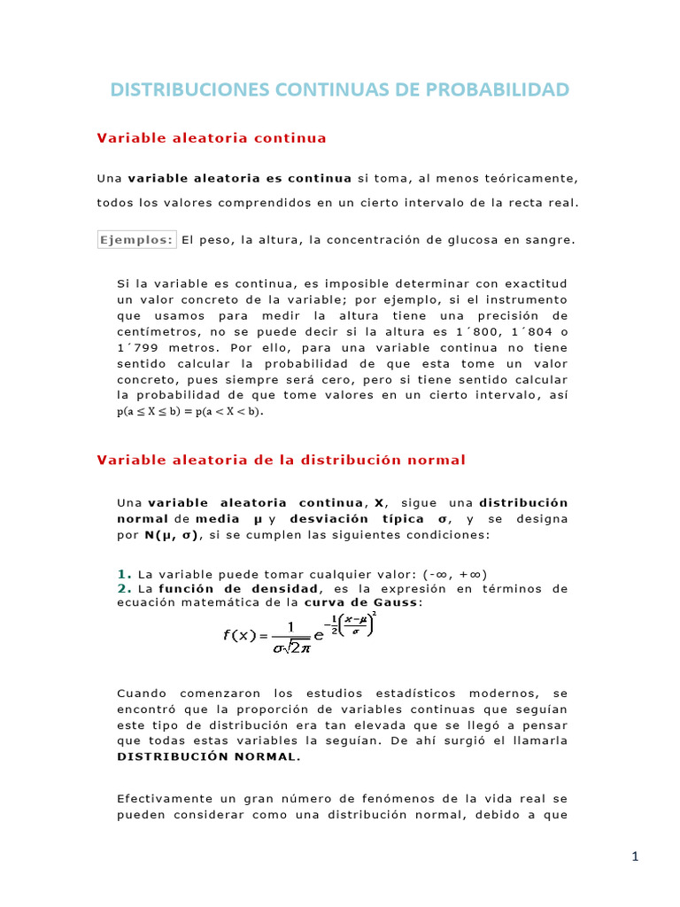 DISTRIBUCION NORMAL Con Aproximación de La Binomial A La Normal | PDF | Modelos estadísticos ...