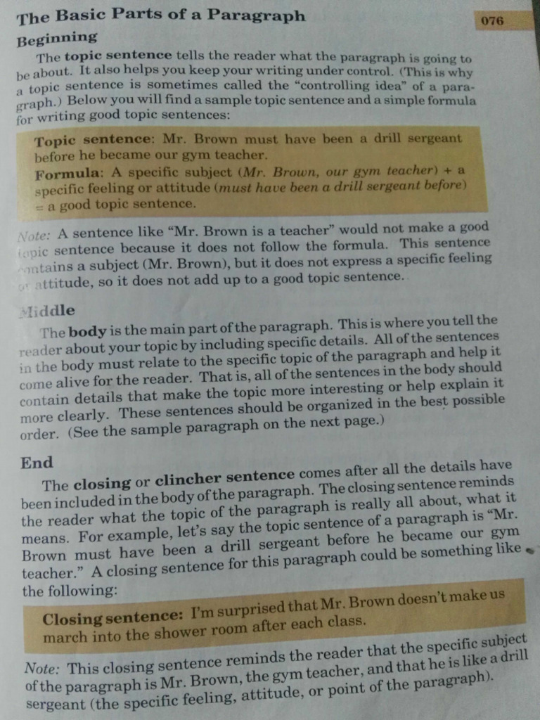 3 - Basic Parts of A Paragraph | PDF