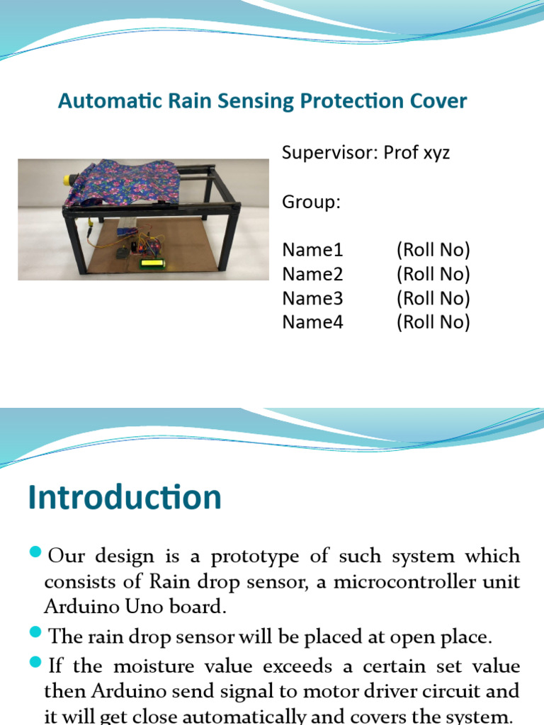 Automatic Rain Sensing Protection Cover Mechanical Engineering Final ...