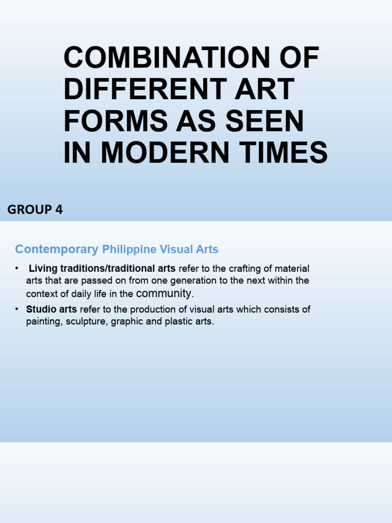 Combination of Different Art Forms As Seen in Modern Times | PDF