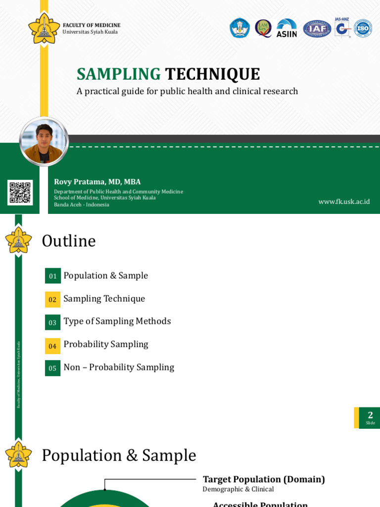 Sampling Technique For Public Health And Clinical Research Pdf Sampling Statistics