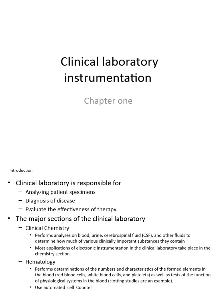 Instrumentation Chapter 1 | PDF | Calibration | Medical Laboratory