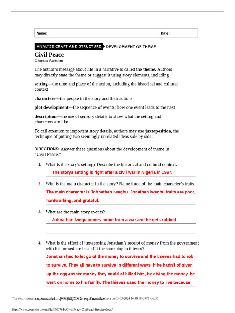 Civil Peace Craft and Structure | PDF