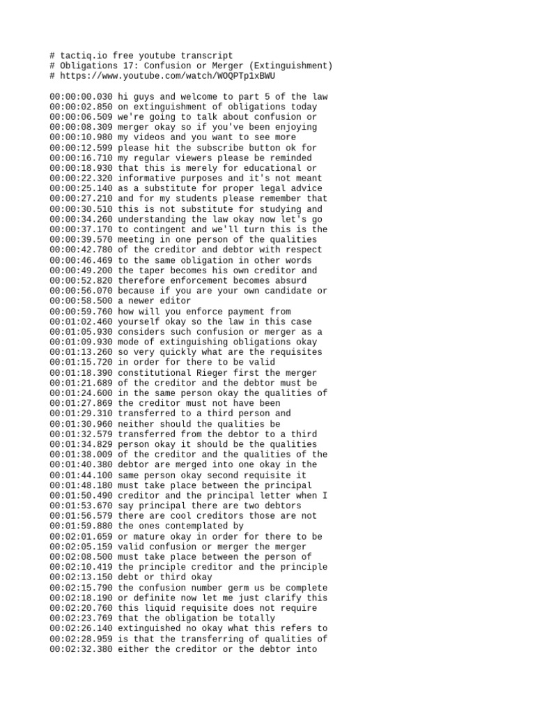 transcript-OBLICON Notes | PDF | Common Law | Justice