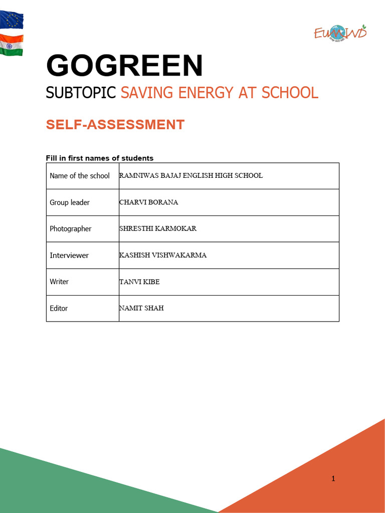 Saving Energy at School 1 | PDF | Communication | Human Communication