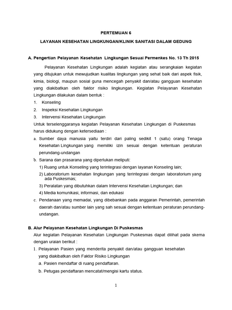 Materi 6 Layanan Kes. Ling | PDF