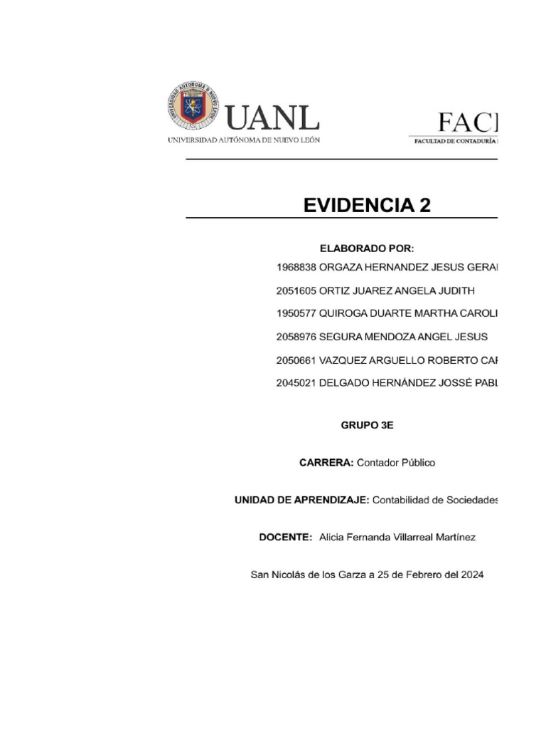 Ev 2 - Conta. | PDF | Dividendo | Compartir (Finanzas)