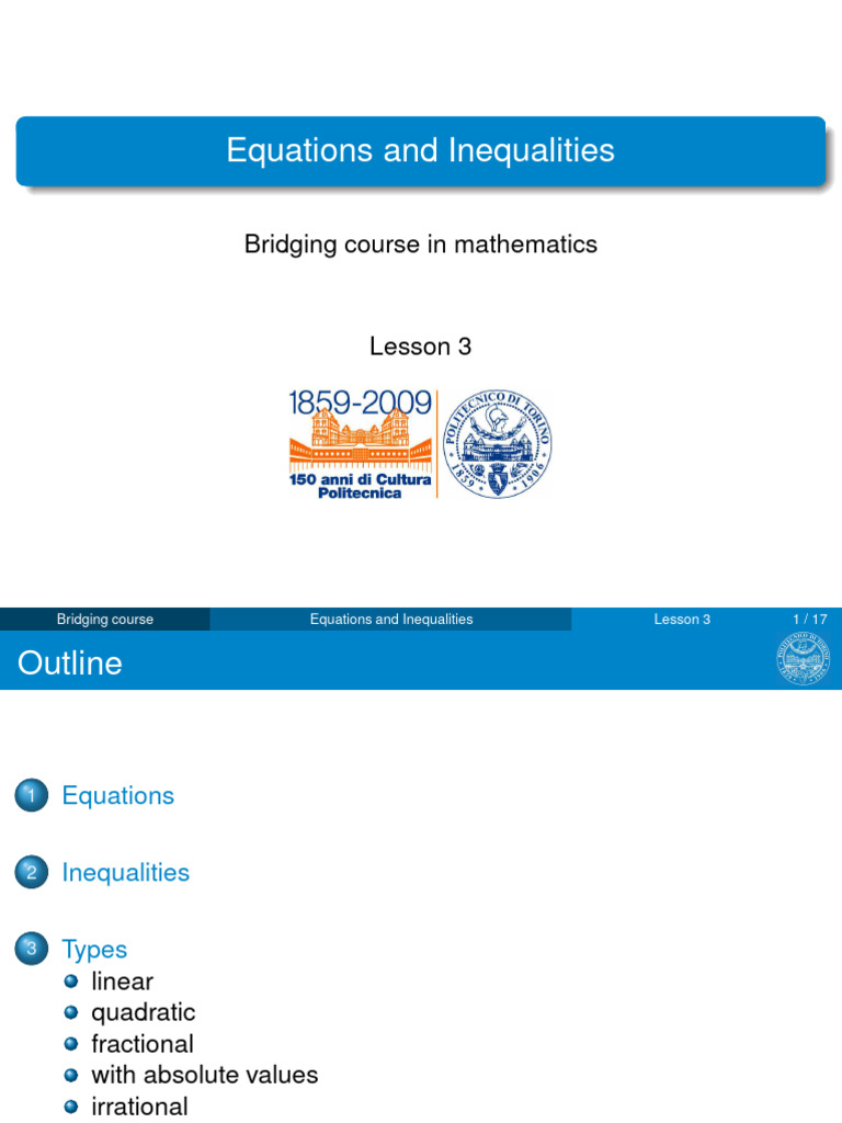Lezione 3 | PDF | Equations | Function (Mathematics)