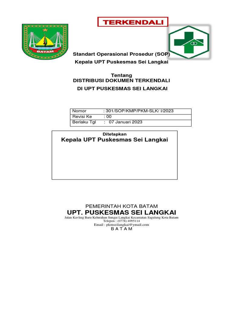 SOP DISTRIBUSI DOKUMEN TERKENDALI BENAR | PDF