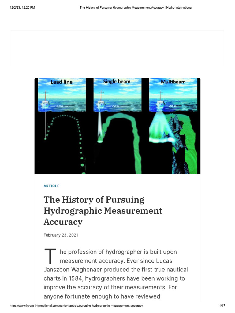 The History of Pursuing Hydrographic Measurement Accuracy - Hydro ...