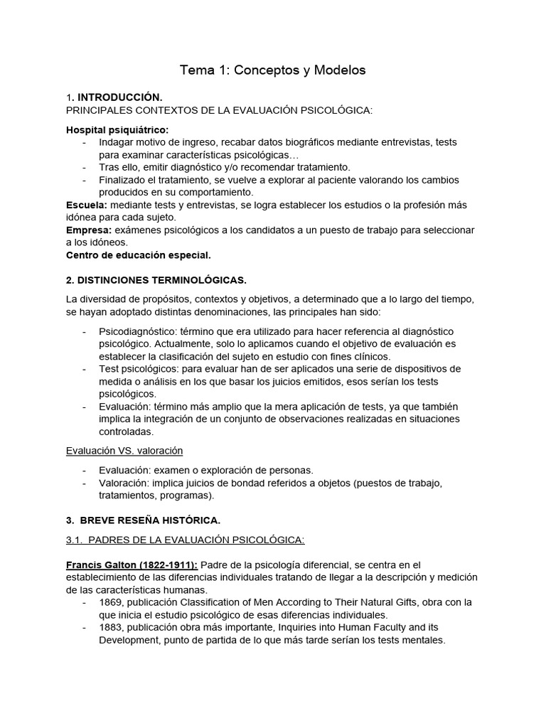 Tema 1 - Conceptos y Modelos | PDF | Sicología | Comportamiento