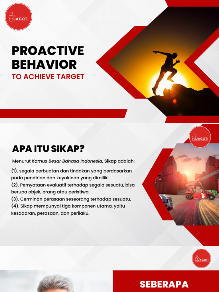 Untuk Peserta - Proactive Behavior To Achieve Target | PDF