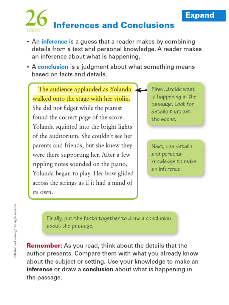 Inference VS Conclusion Worksheets | PDF | American Bison