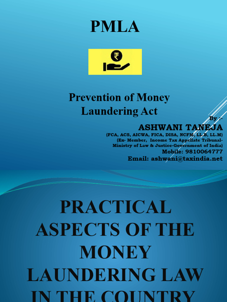 Pmla Updated PPT For Icai | PDF