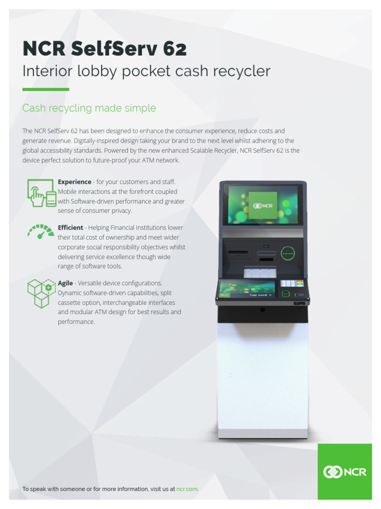 NCR-SelfServ-62_Cash Recycler | PDF