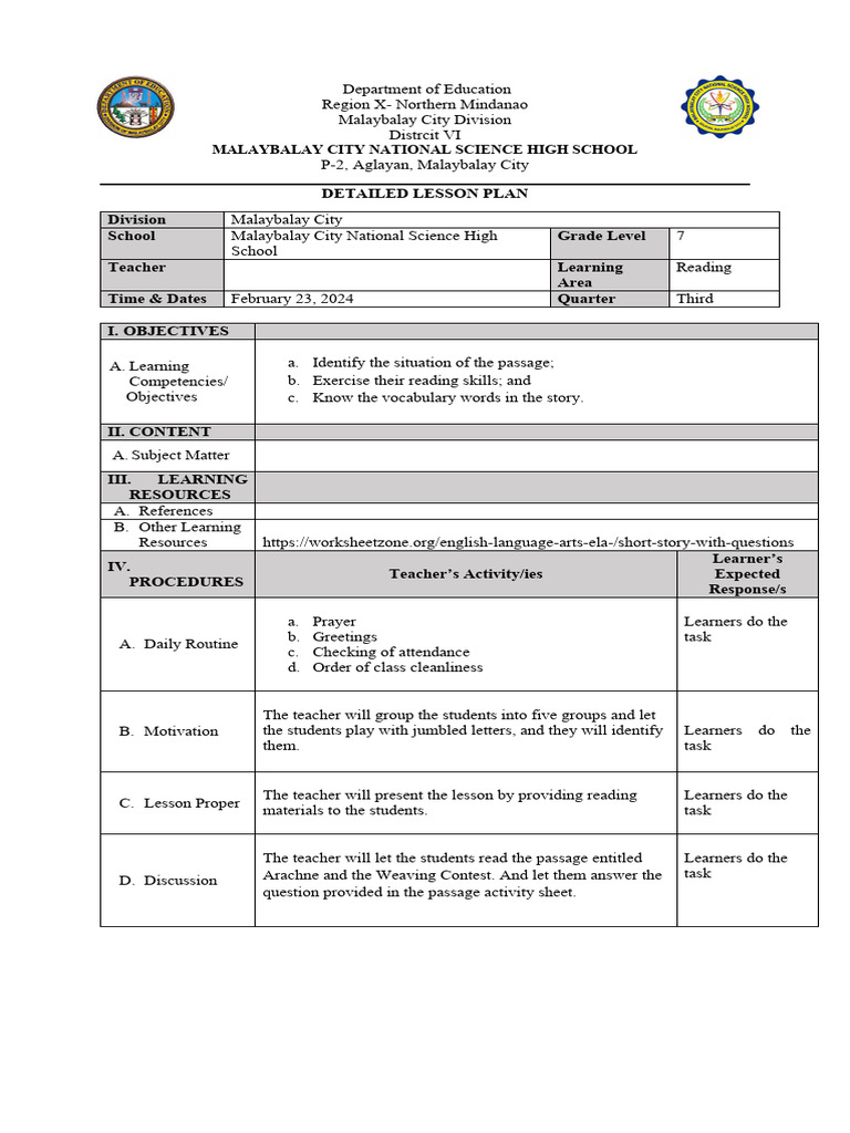 Independent Readers Lesson Plan | PDF | Learning | Teachers