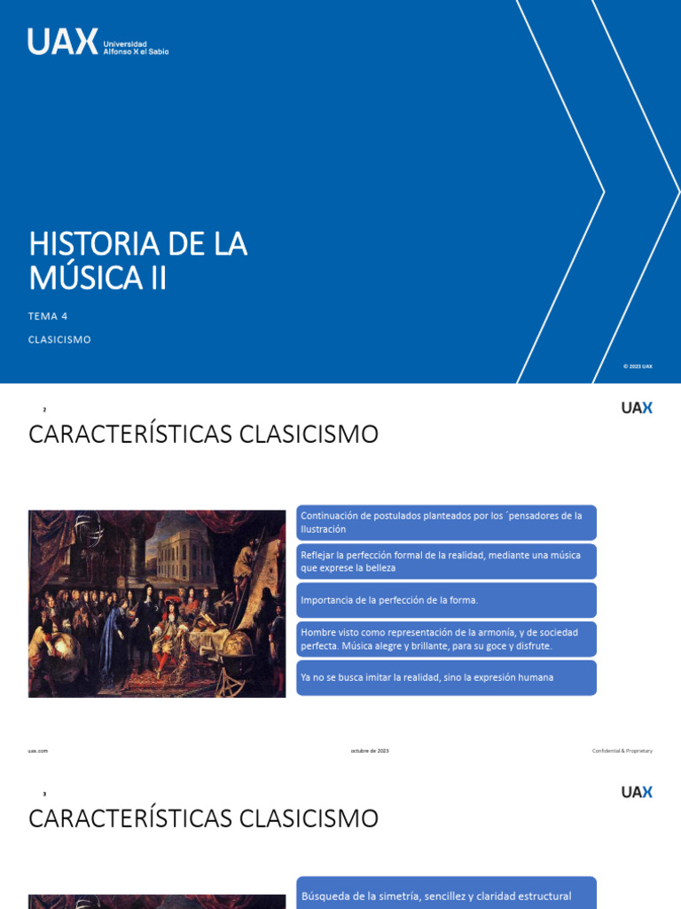 Historia de La Música Ii - Tema 4 - Clasicismo | PDF | Periodo Clásico ...
