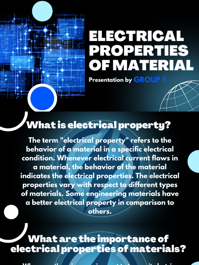 Electrical Properties | PDF | Electrical Resistivity And Conductivity | Electrical Resistance ...