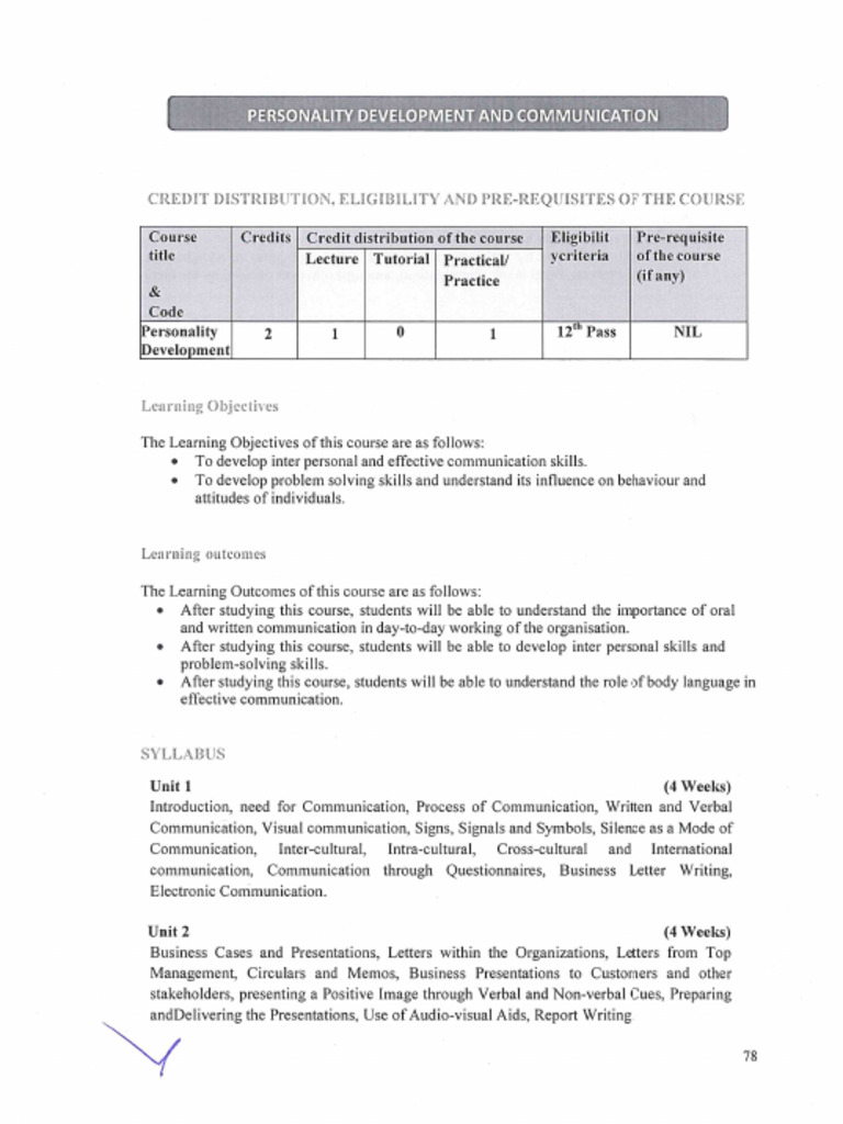 Sec Personality and Communication | PDF