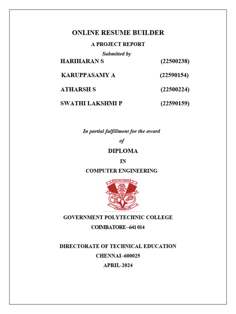 Online Resume Builder | PDF