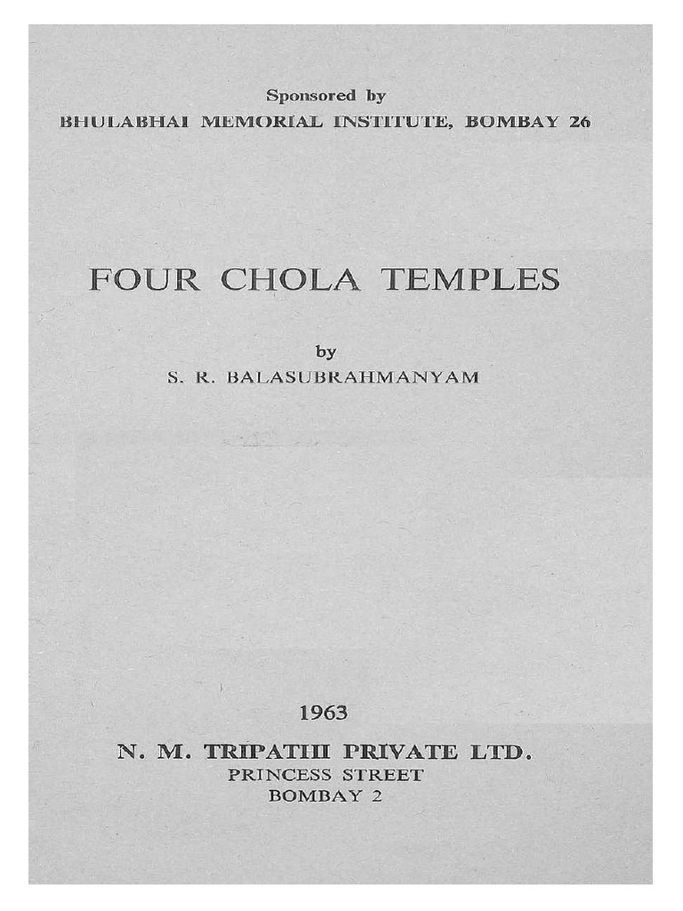 Chola Dynasty: Art and Architecture | PDF