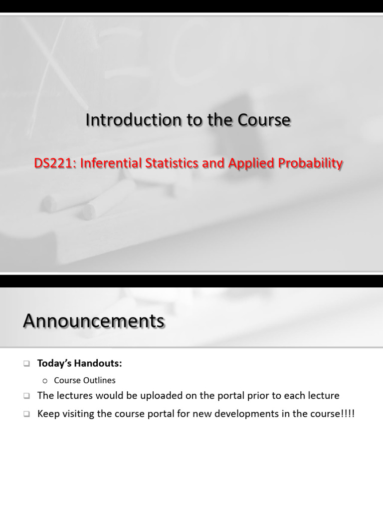 Lecture 01 Intro Inf Stats Final | PDF