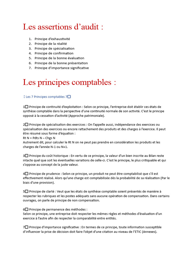 Les Assertions D'audit | PDF Les Assertions D'audit | PDF