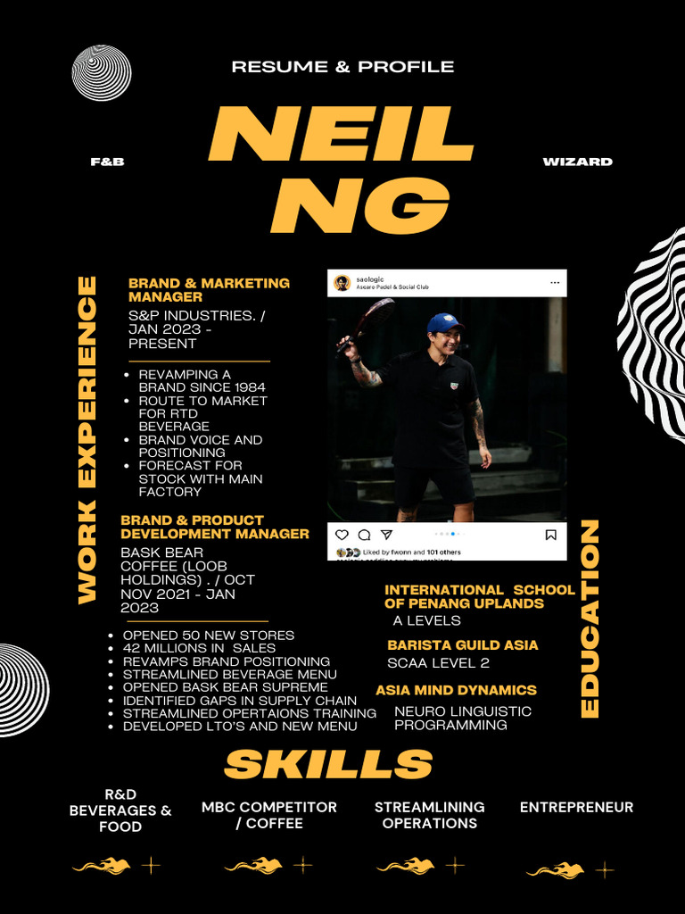 Neil NG Operation Manager Resume | PDF | Drink | Coffee