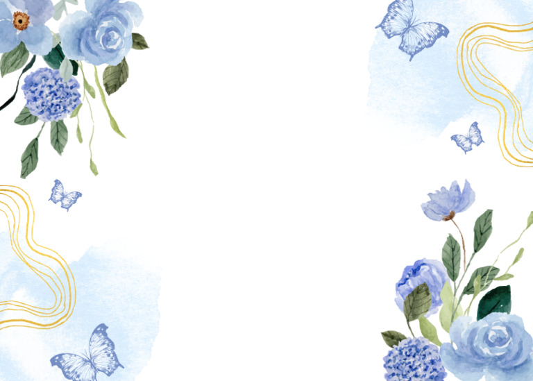 Biru Putih Elegant Undangan Pernikahan | PDF