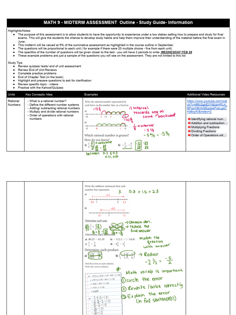 Hasan Eissa Hasan Ali Al Zaabi - Kami Export - 2024 - Math 9 Midterm - Information | PDF