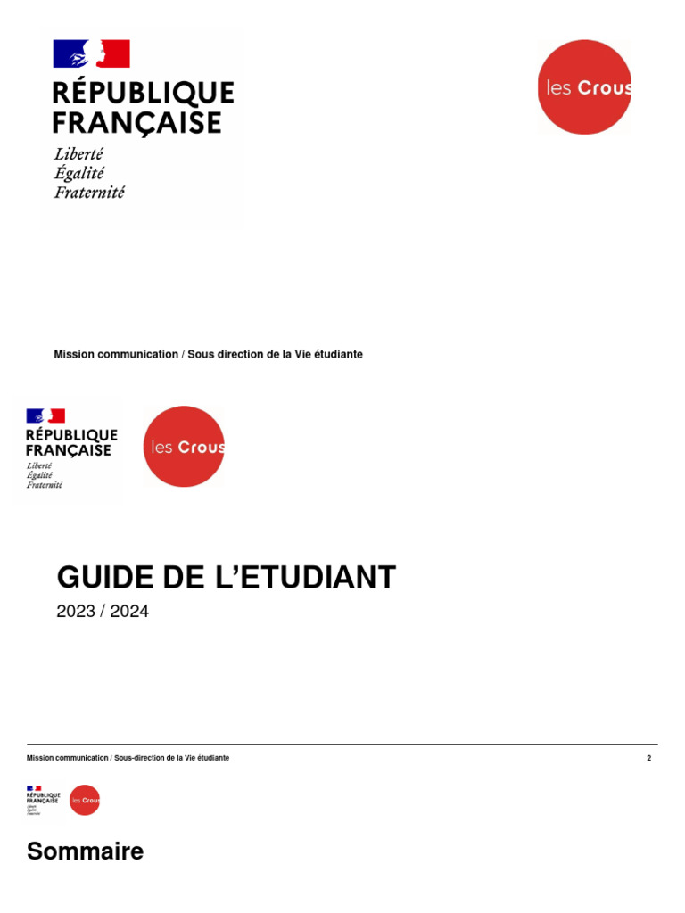 Guide Etudiant 20230105 | PDF
