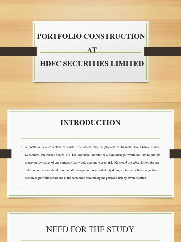Portfolio Construction | PDF | Financial Risk | Diversification (Finance)
