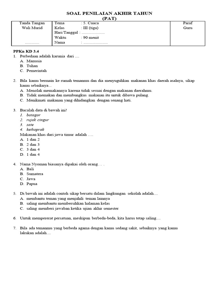 Tema 5 Kelas 3 | PDF