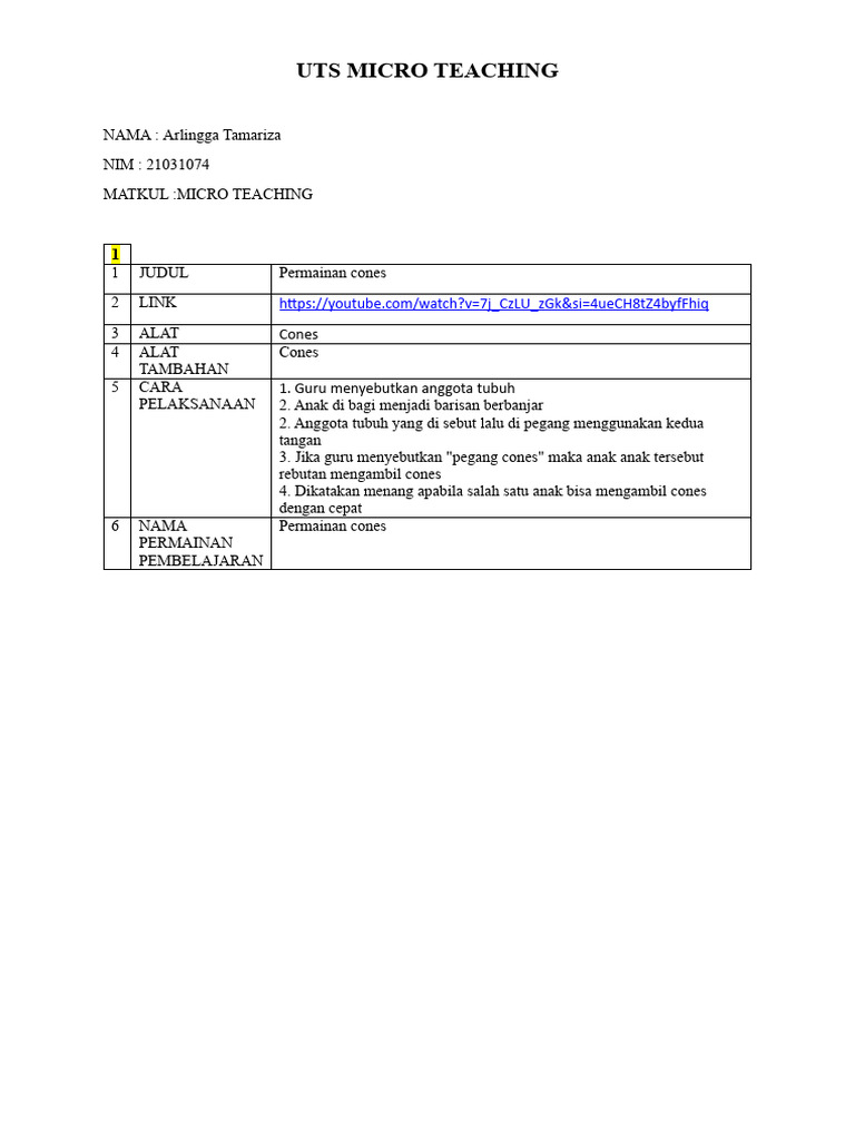 Uts Micro Teaching - 1 | PDF