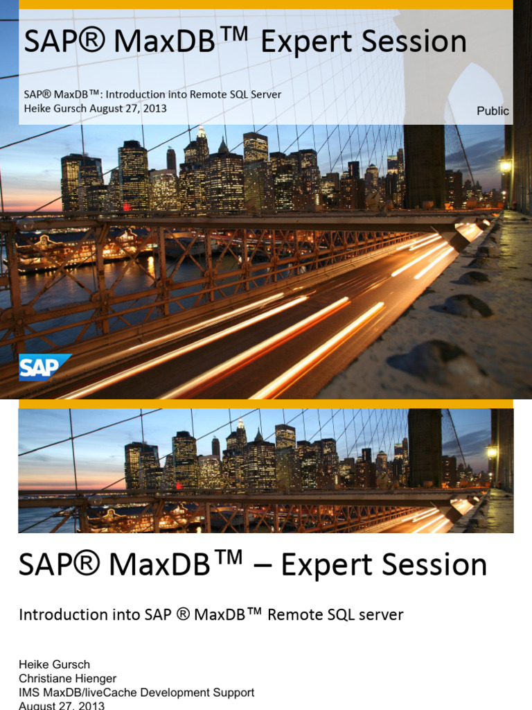Script (.PDF File, 2 MB) - SAP MaxDB | PDF
