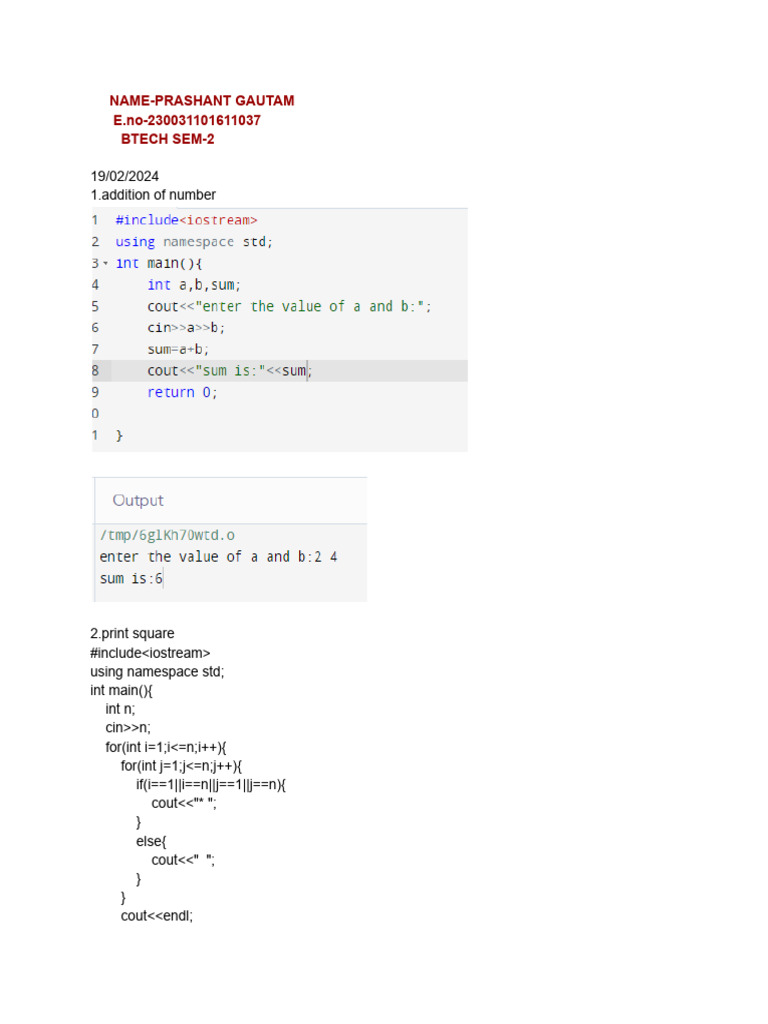 C Pratical 2 Pdf 