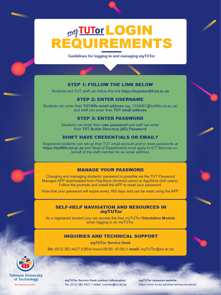 myTUTor Login Requirements | PDF