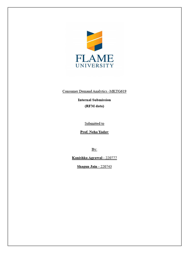 Kanishka Shagun RFM | PDF