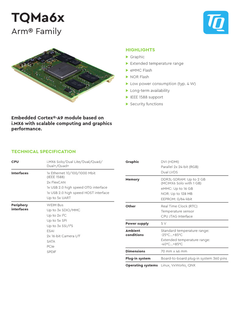 EMB DB TQMa6x EN Rev203 Web 01 | PDF | Flash Memory | Computer Hardware