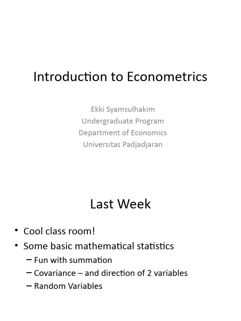 003 - Math & Stats Review & SLR | PDF | Variable (Mathematics) | Probability Density Function