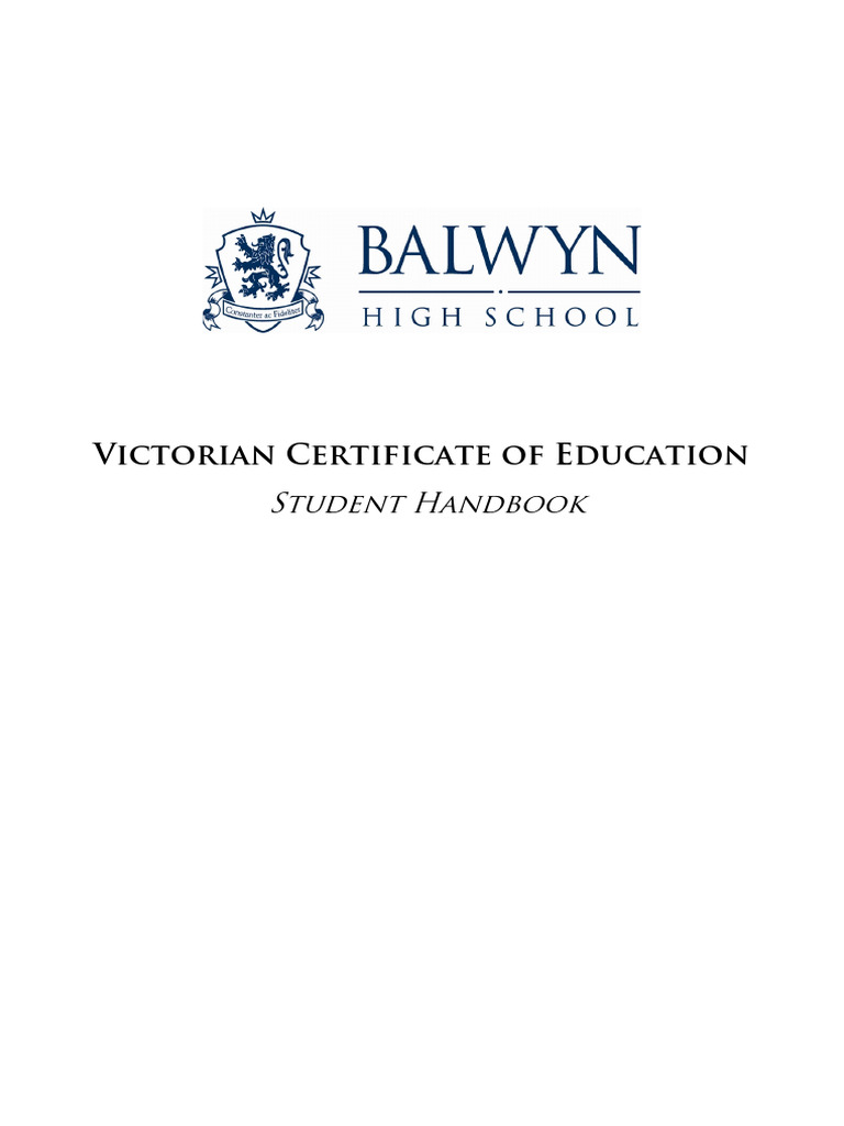 2023 VCE Student Handbook | PDF